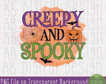 Spooky Halloween PNG Sublimation Design - Etsy