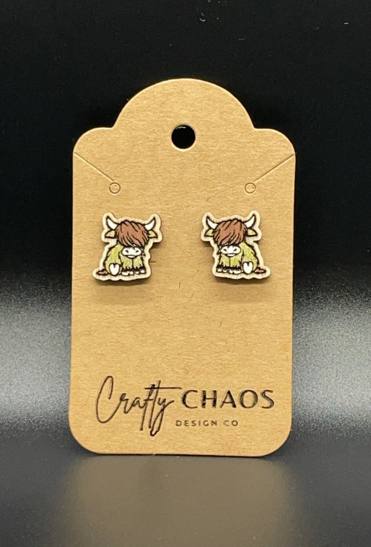 Highland Cow Stud Earrings, Cow Earrings, Animal Earrings, Handmade ...