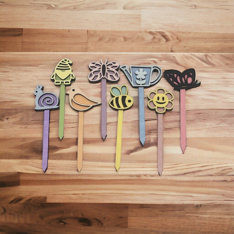 Cute Spring Themed Plant Stakes - 4.5 Inches - Etsy