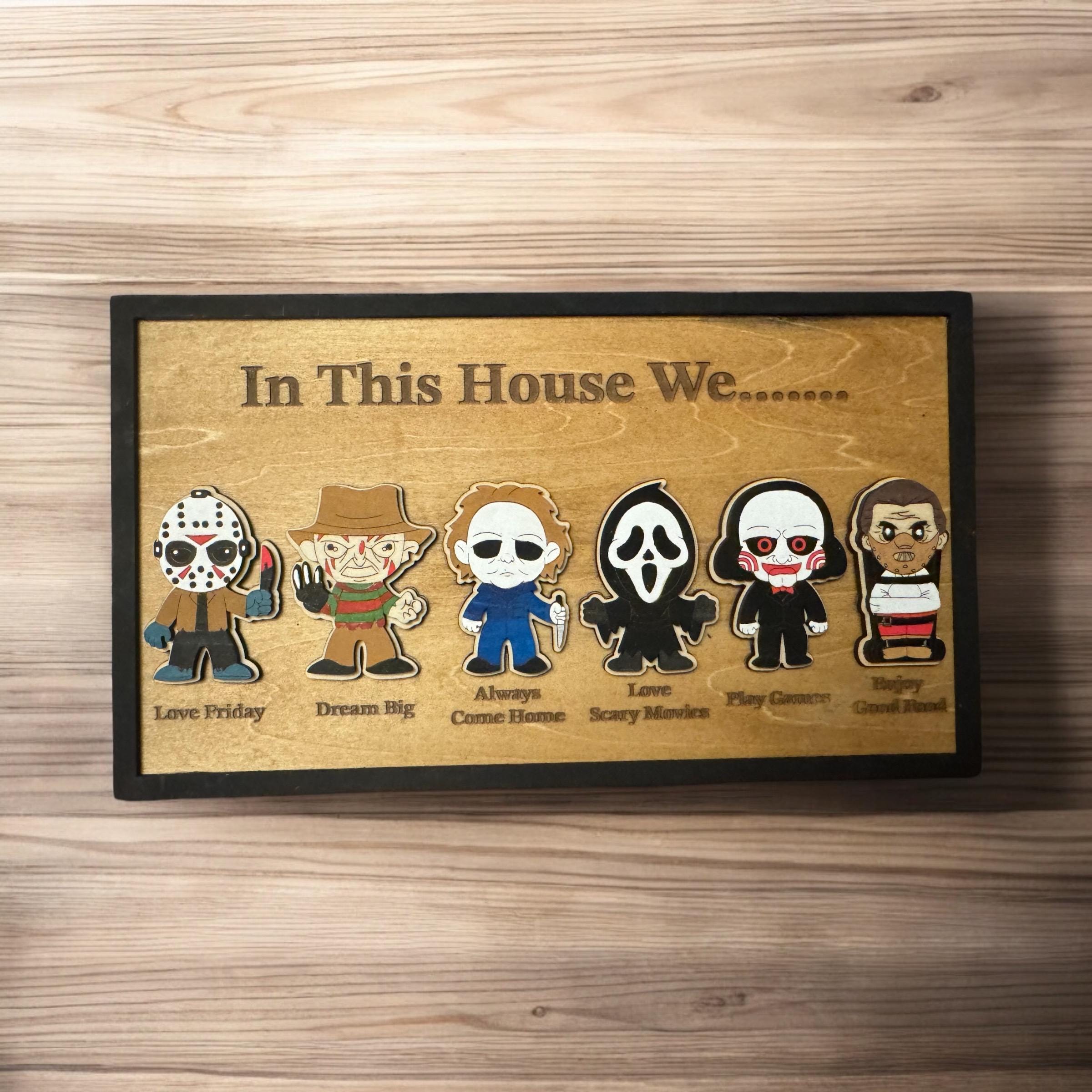 Spooky Character Themed Home Family Sign | Halloween Decor | Spooky ...