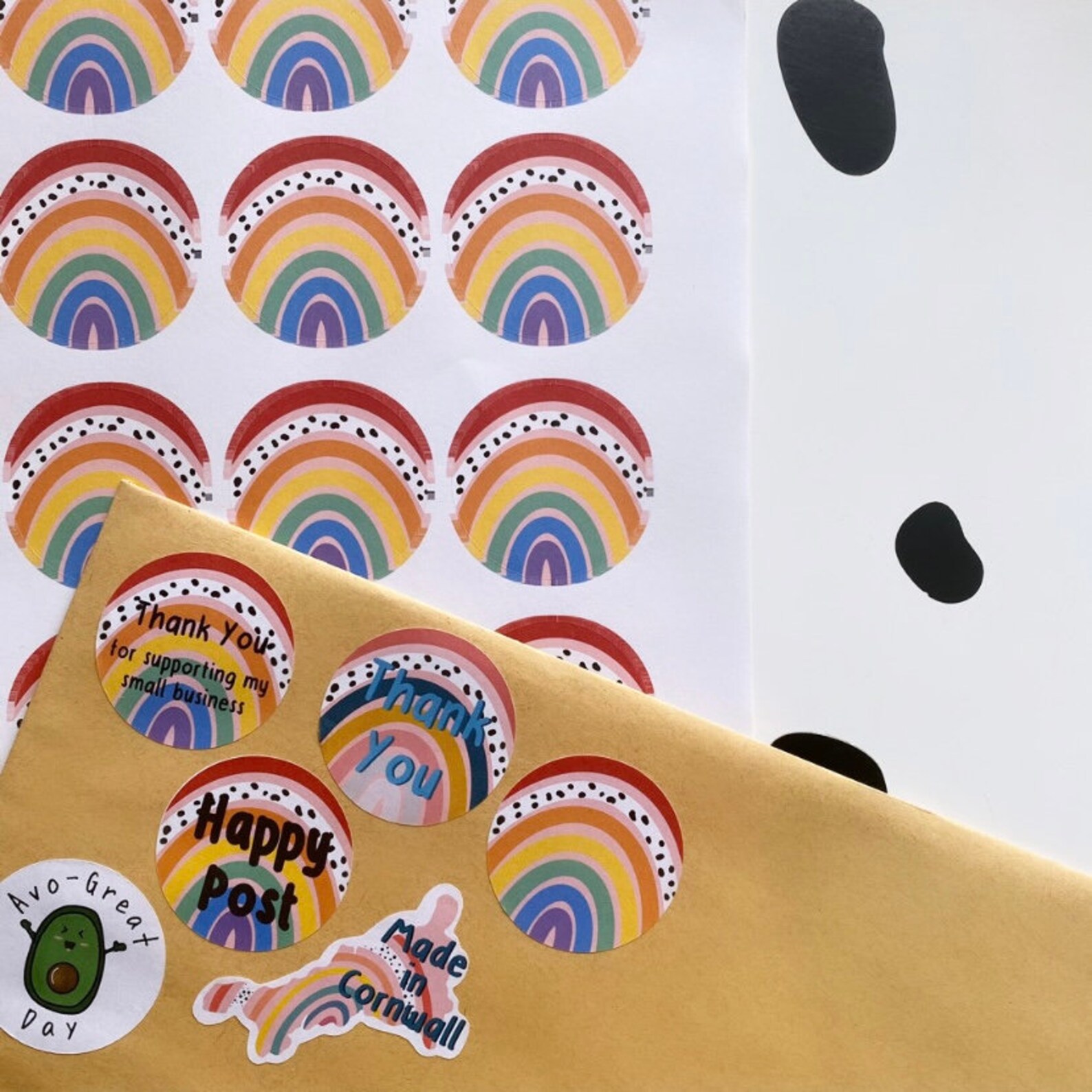 Happy Post Stickers / Small Business / Postage Stickers / Made In ...