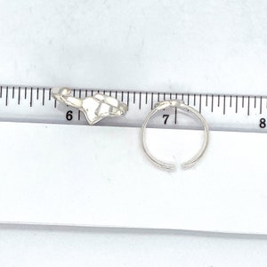 925 Solid Sterling Silver Toe Ring, Heart Toe Ring, Adjustable Toe Ring ...