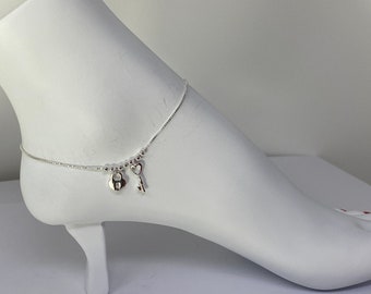 Anklet With Key - Etsy
