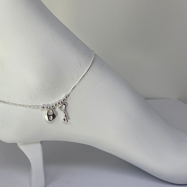 Anklet With Key - Etsy