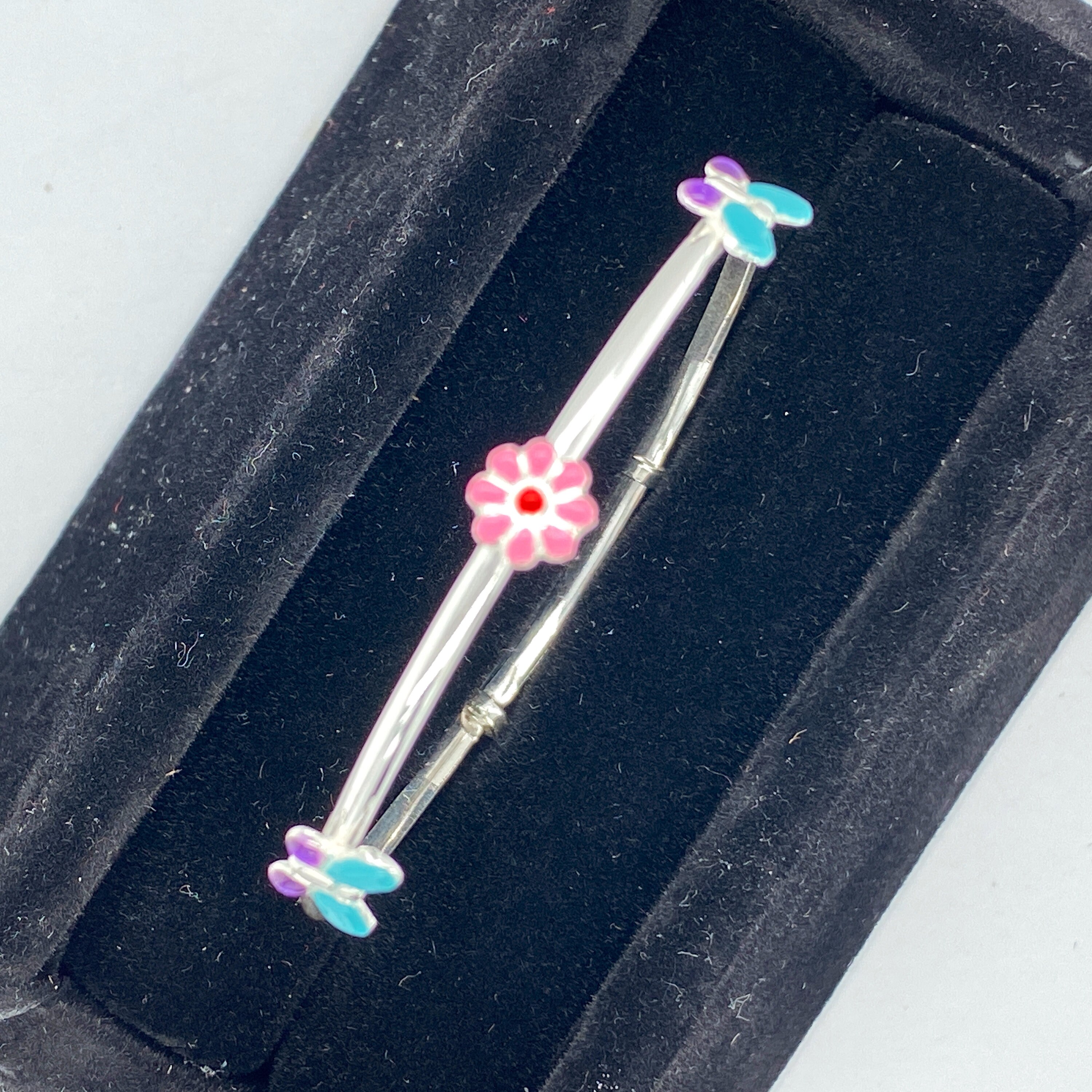 925 Sterling Silver Adjustable Baby Bangle With | Etsy