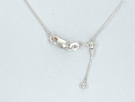925 Sterling Silver Adjustable Box Chain to 22 Inches. - Etsy
