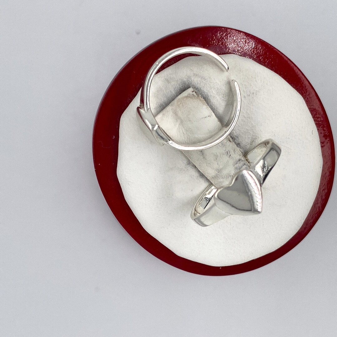 925 Solid Sterling Silver Toe Ring, Heart Toe Ring, Adjustable Toe Ring ...