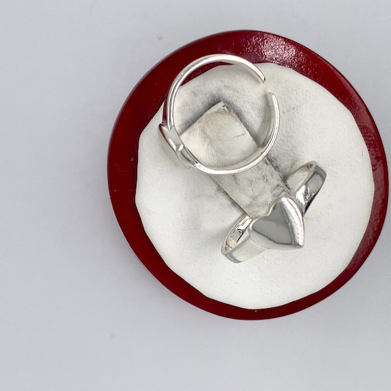 925 Solid Sterling Silver Toe Ring Heart Toe Ring Adjustable - Etsy