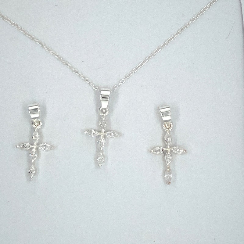 Silver Cross Pendant - Etsy