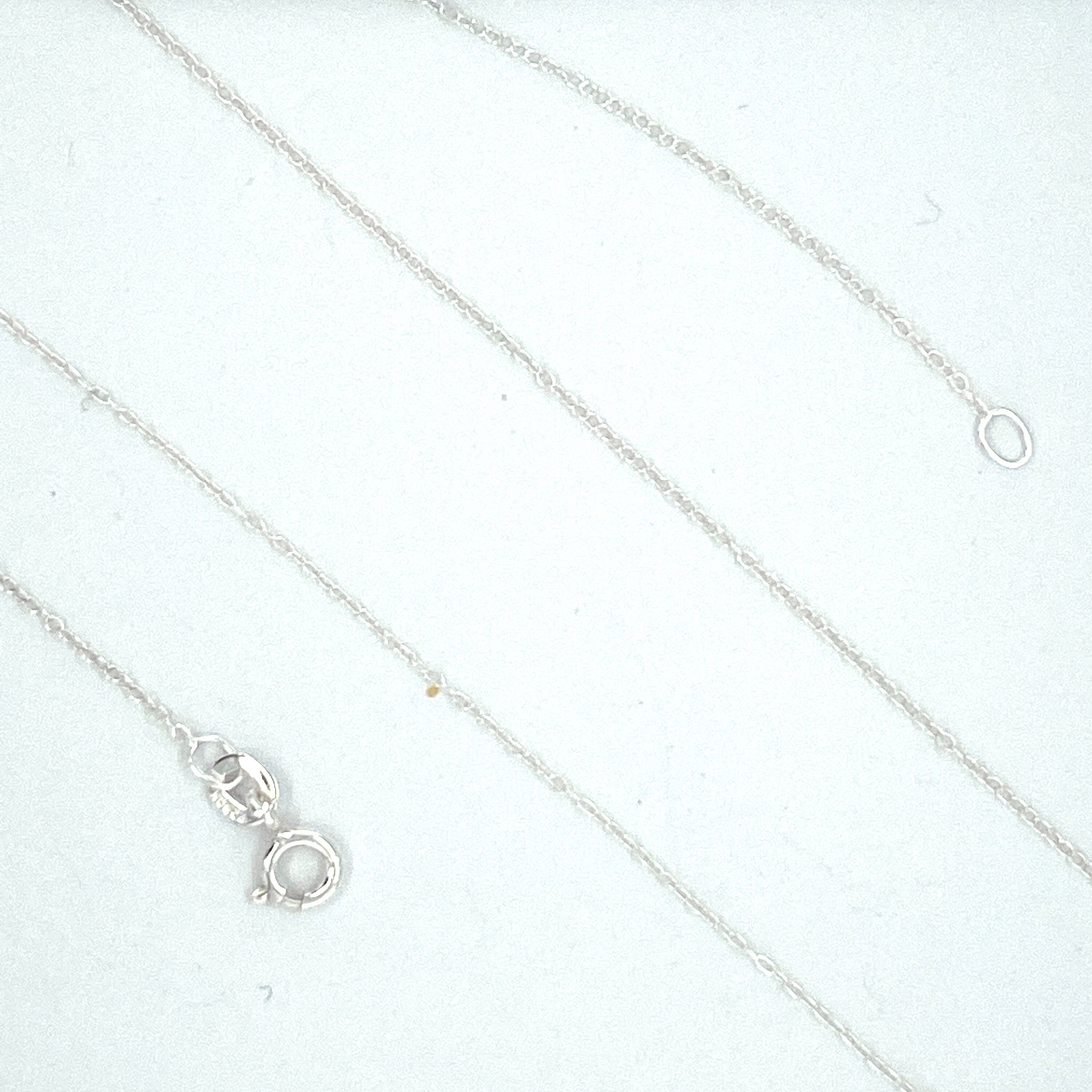 925 Sterling Silver Chain, Light Weight 0.5mm Cable Chain. 6 Pieces in ...