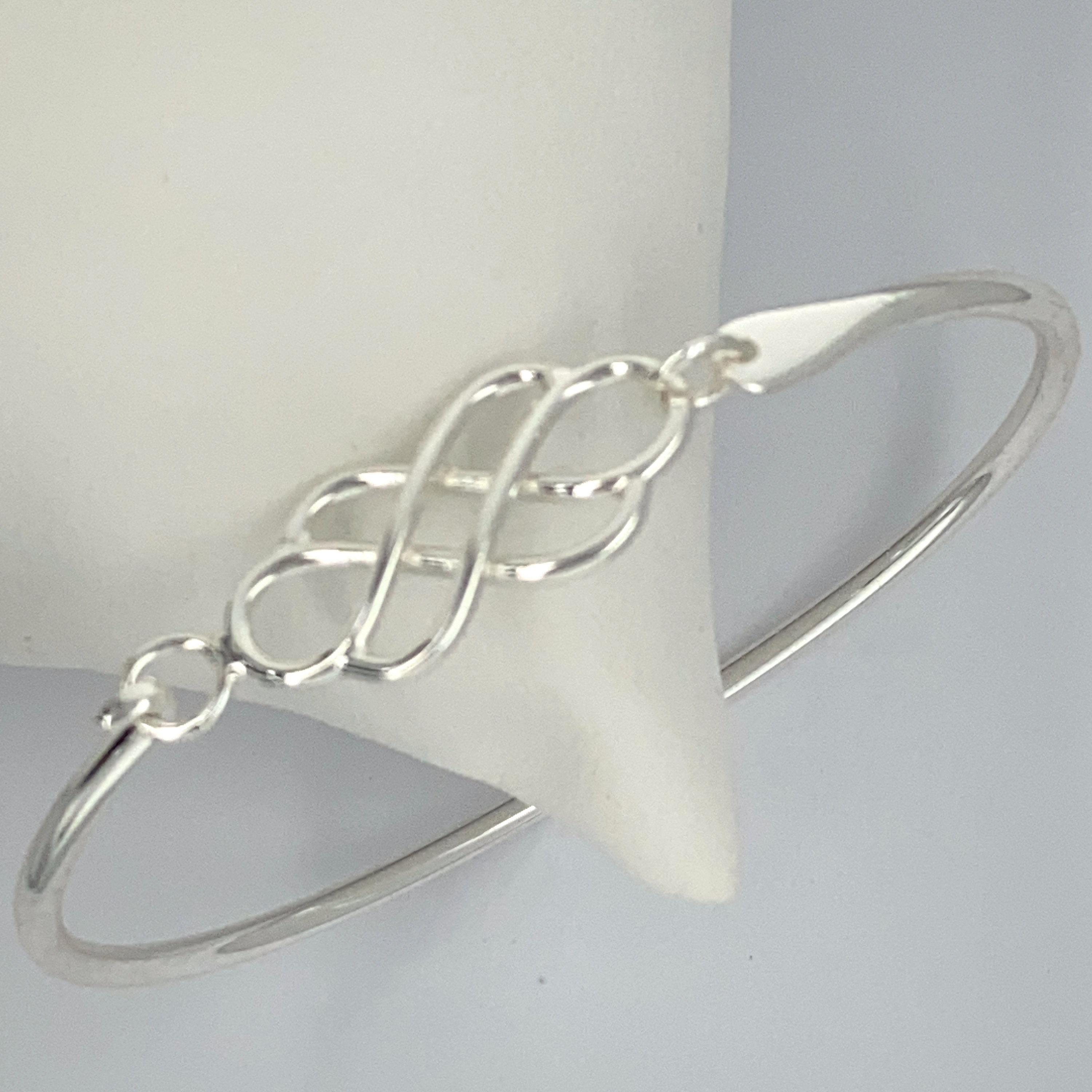 925 Sterling Silver Bangle, Bracelet Celtic Knot Sterling Silver Round ...