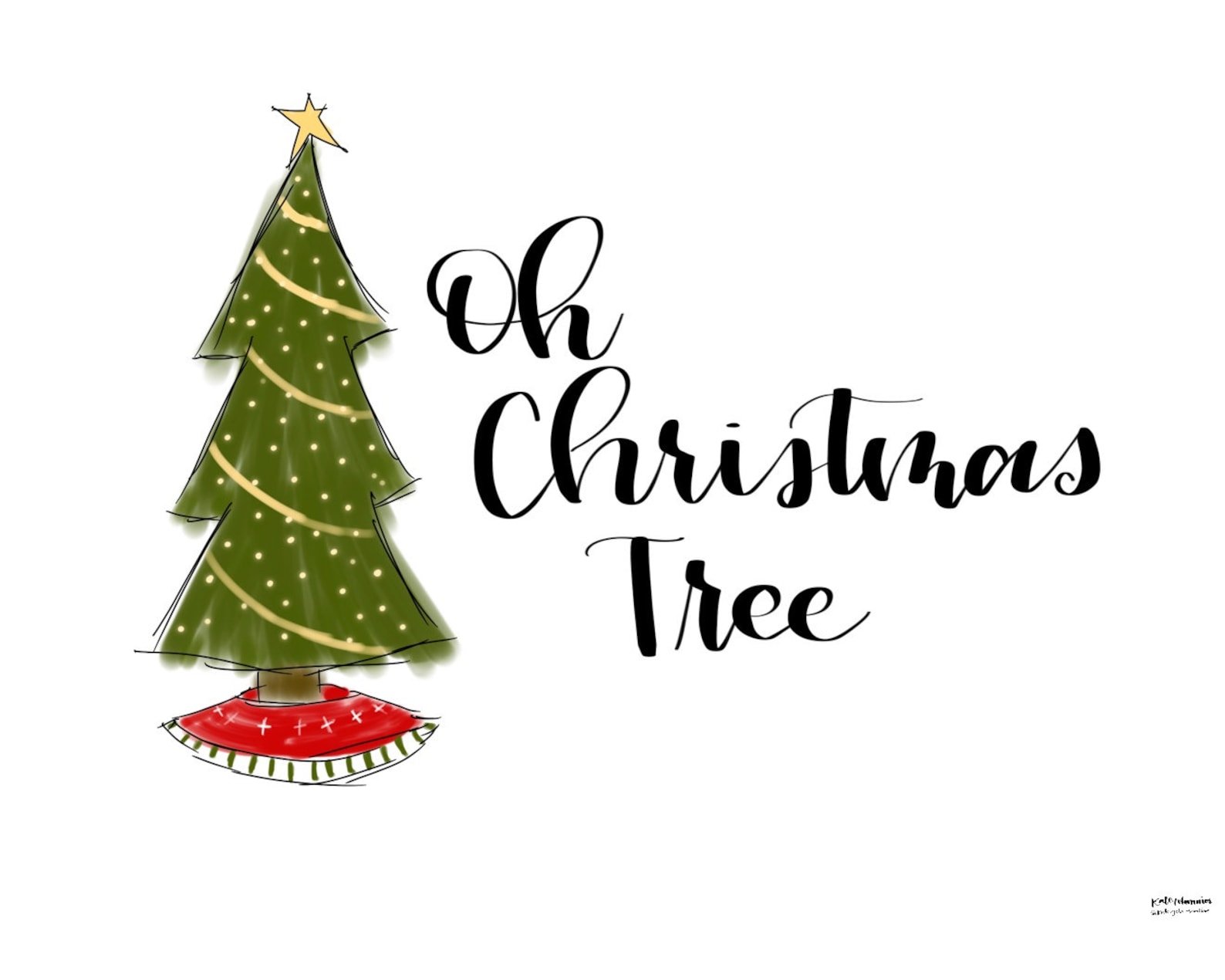 Oh Christmas Tree Printable Digital Art - Etsy