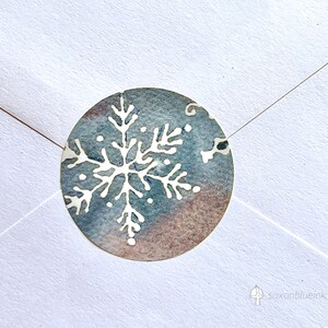 Watercolor Snowflake Christmas Cards: Artisan Calligraphy, Set of 20 - Etsy