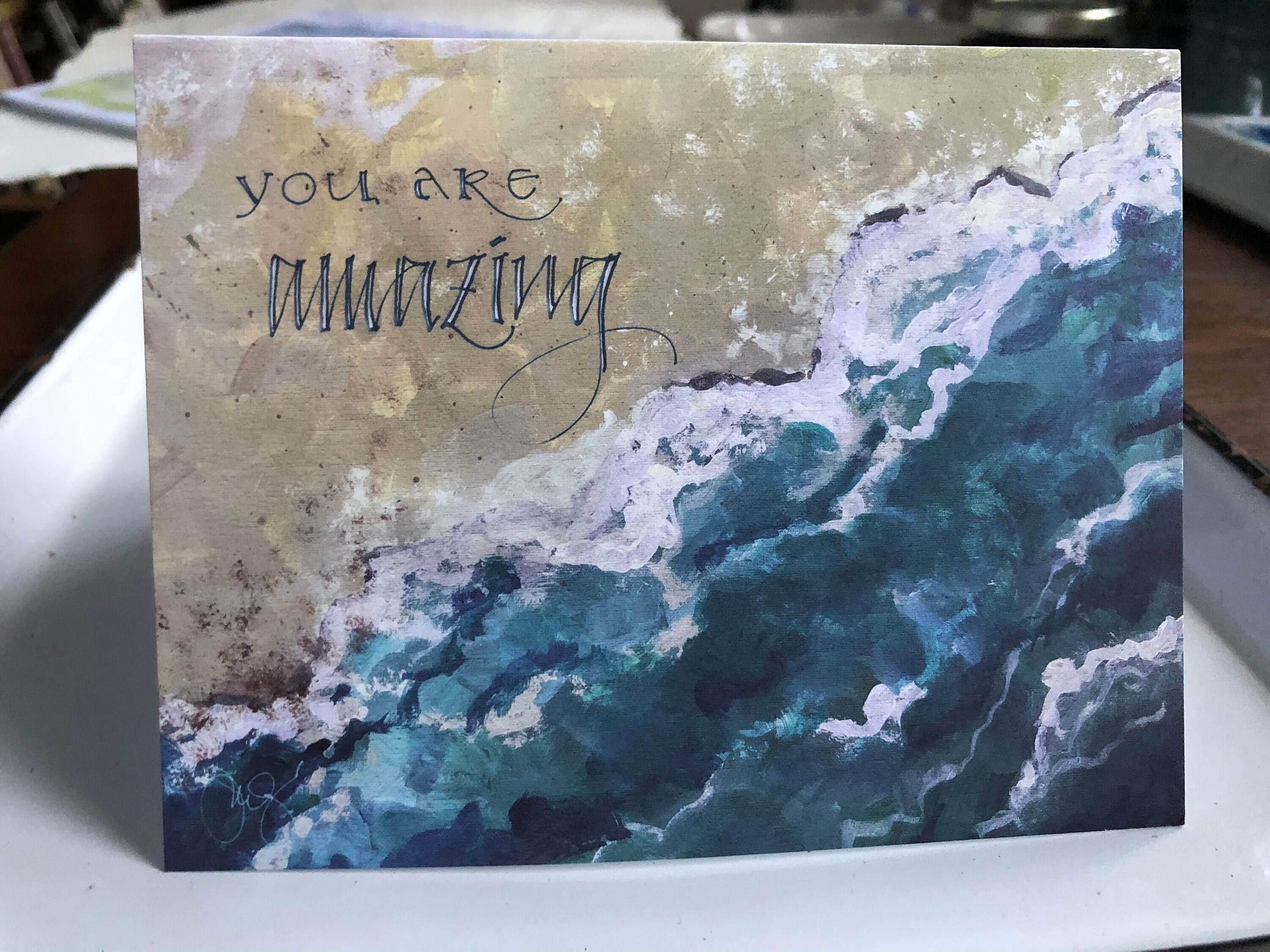 Thank You card set, You Are Amazing notecards, 4x5.5 folded blank ...