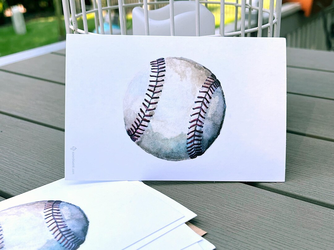 Baseball FLAT Panel Notecards, 4x6” NEW Edition Super-heavy 16pt (not ...