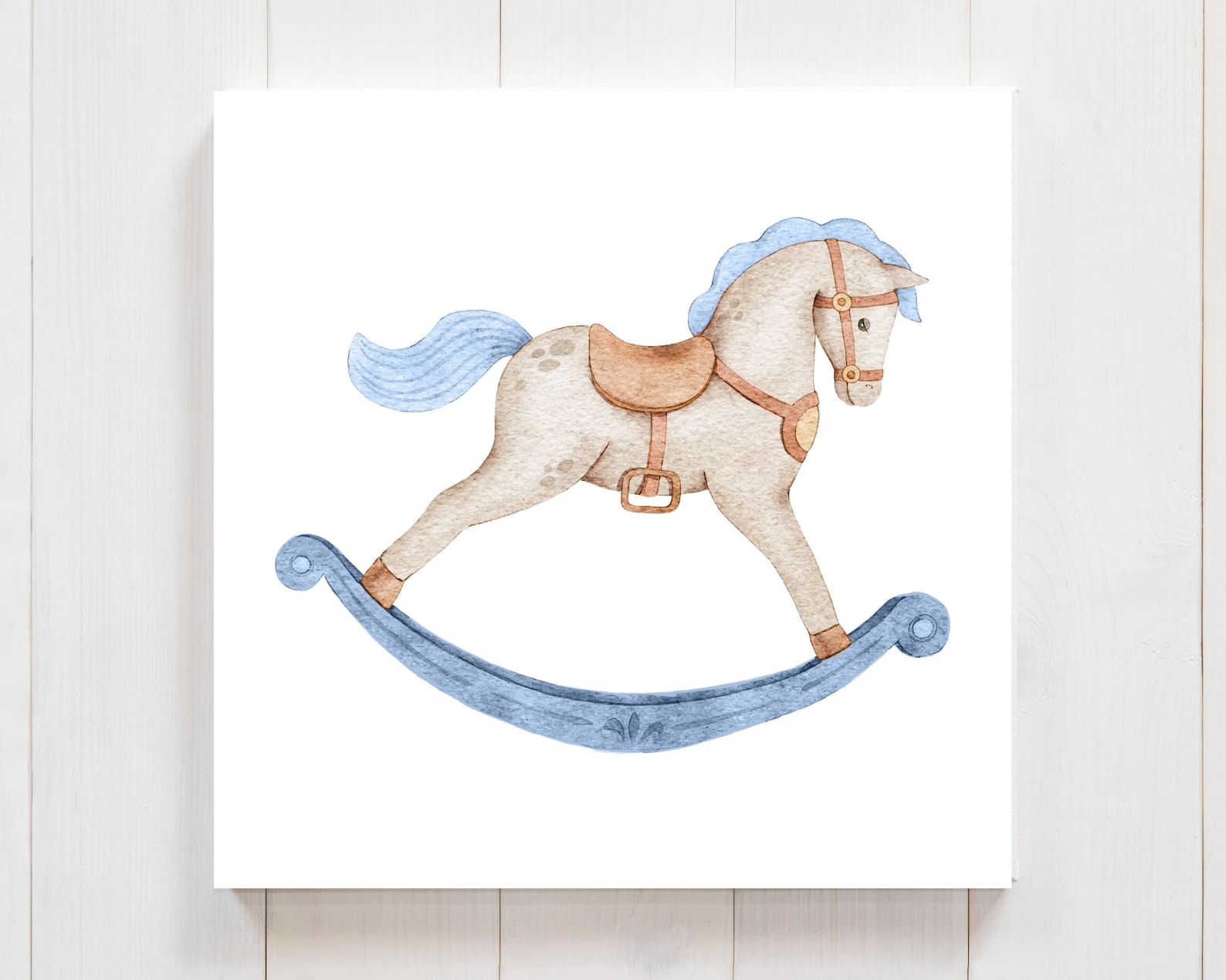 Instant PNG Download, Blue Rocking Horse PNG, Baby Shower, Christening ...