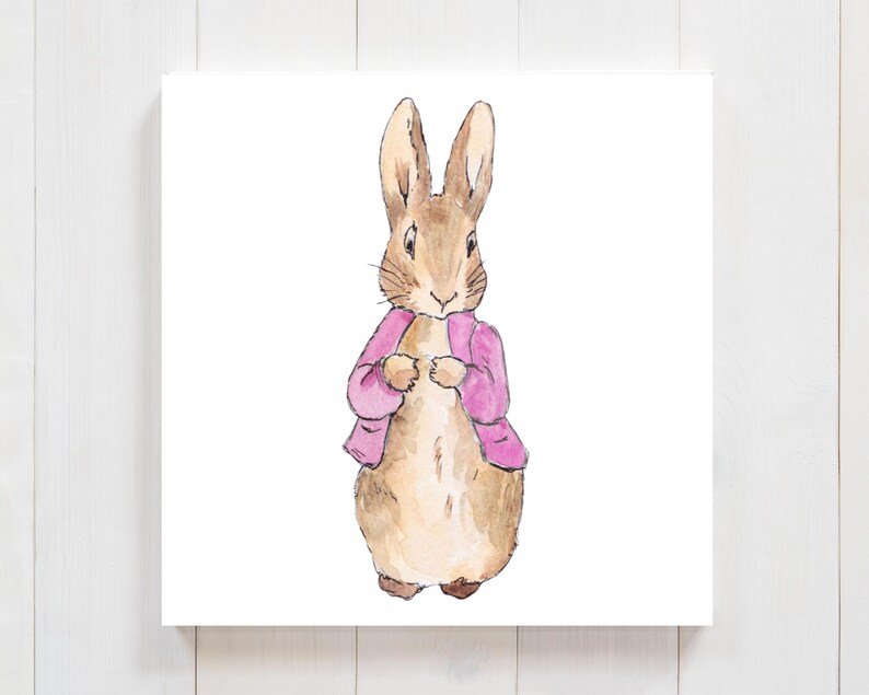 Instant PNG Download, Flopsy Bunny in Pink Jacket, Clip Art, Nursery ...