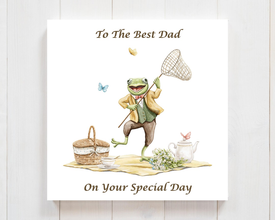 Instant PNG Download, Dad Frog/toad Catching Butterflies With Net ...