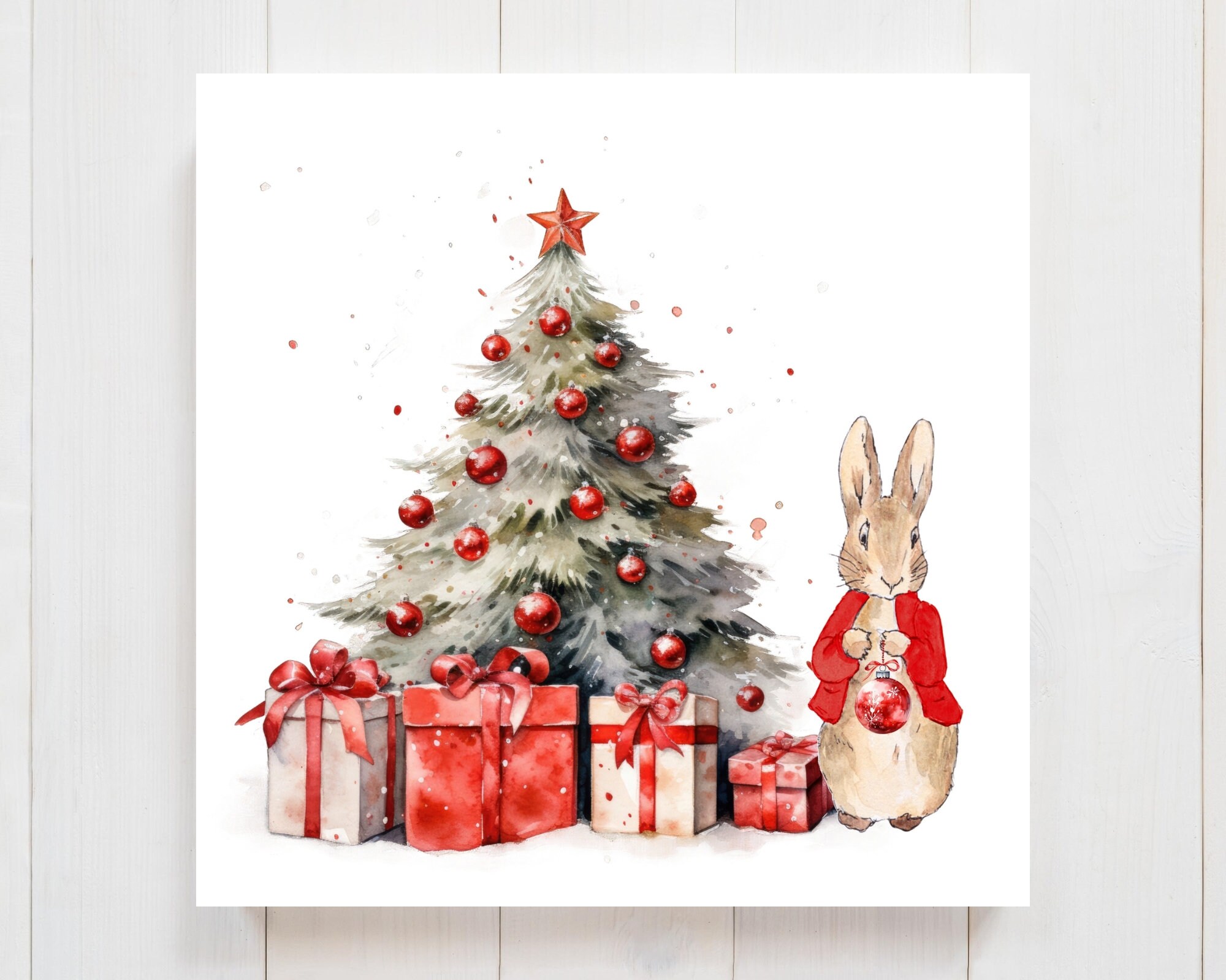 Instant PNG Download Peter Rabbit Standing by A Christmas - Etsy