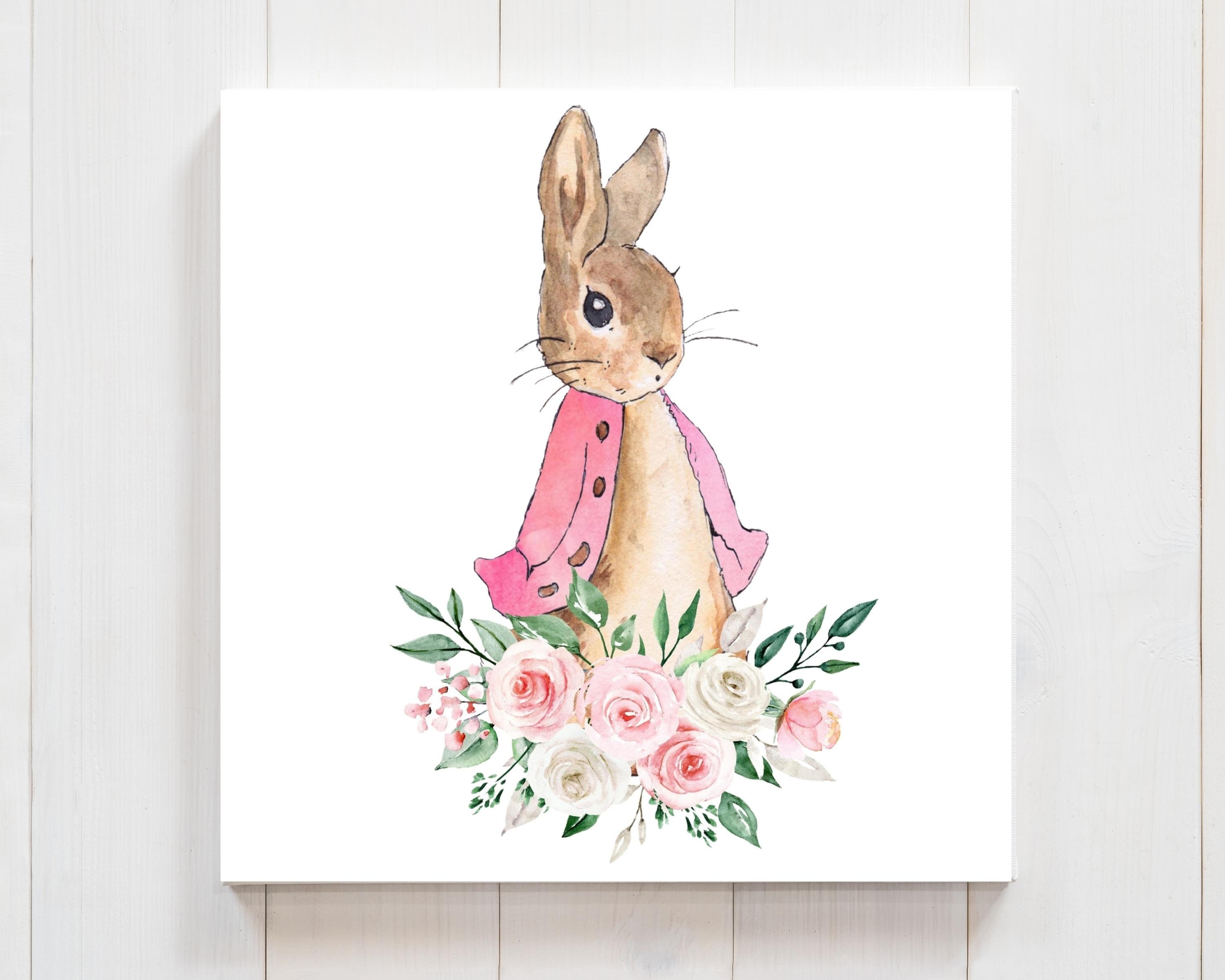 Instant PNG Download, Flopsy Bunny in Pink Jacket With Florals, Clip ...