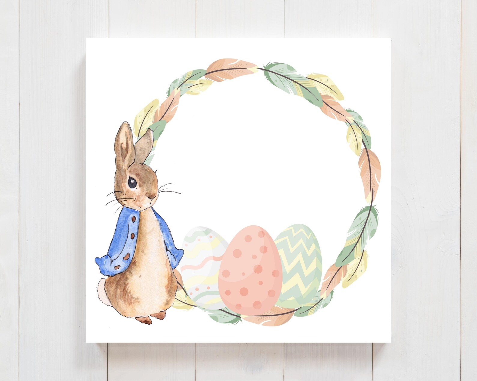 Instant PNG Download Peter Rabbit Wreath Blue Jacket Clip | Etsy
