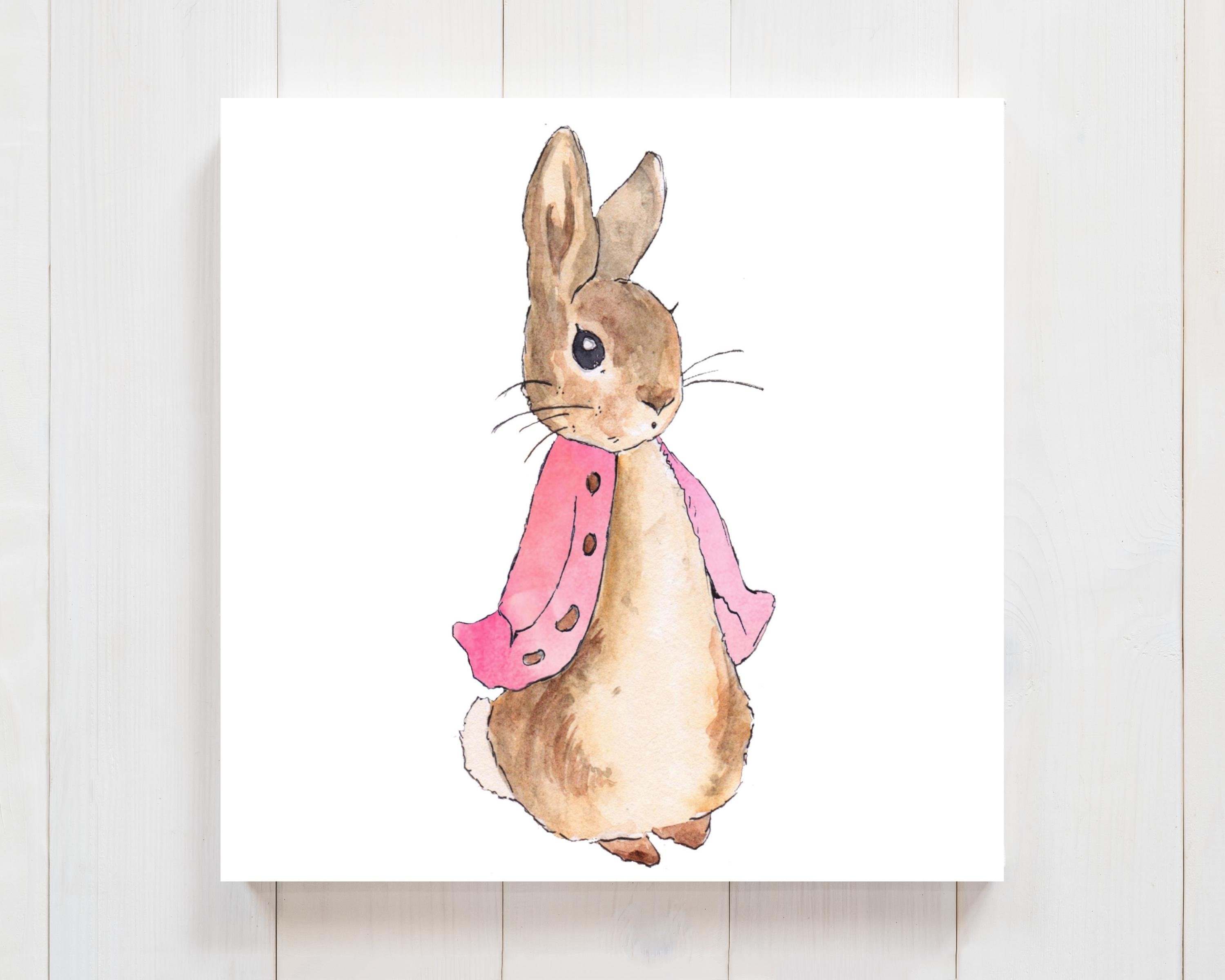 Instant PNG Download, Flopsy Bunny in Pink Jacket, Clip Art, Nursery ...