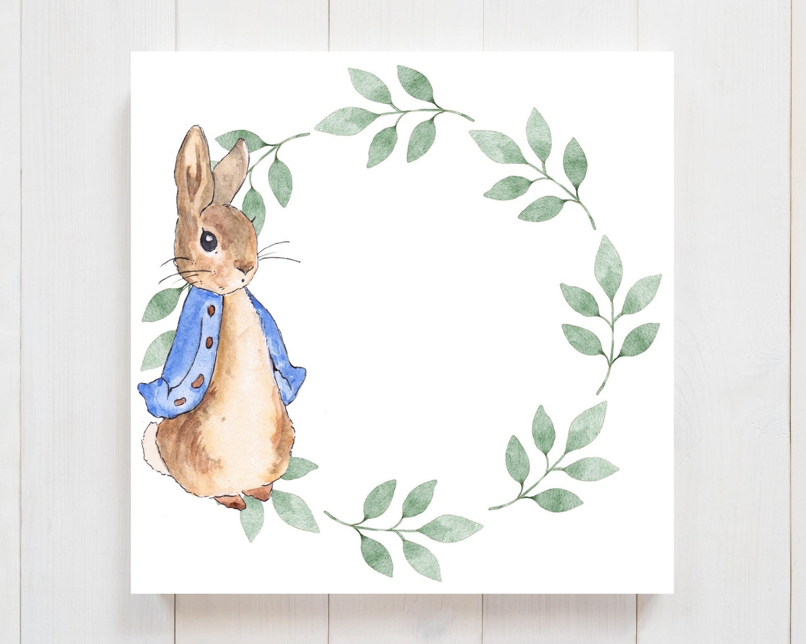 Instant PNG Download, Peter Rabbit, Bunny in Blue Jacket, Botanical ...