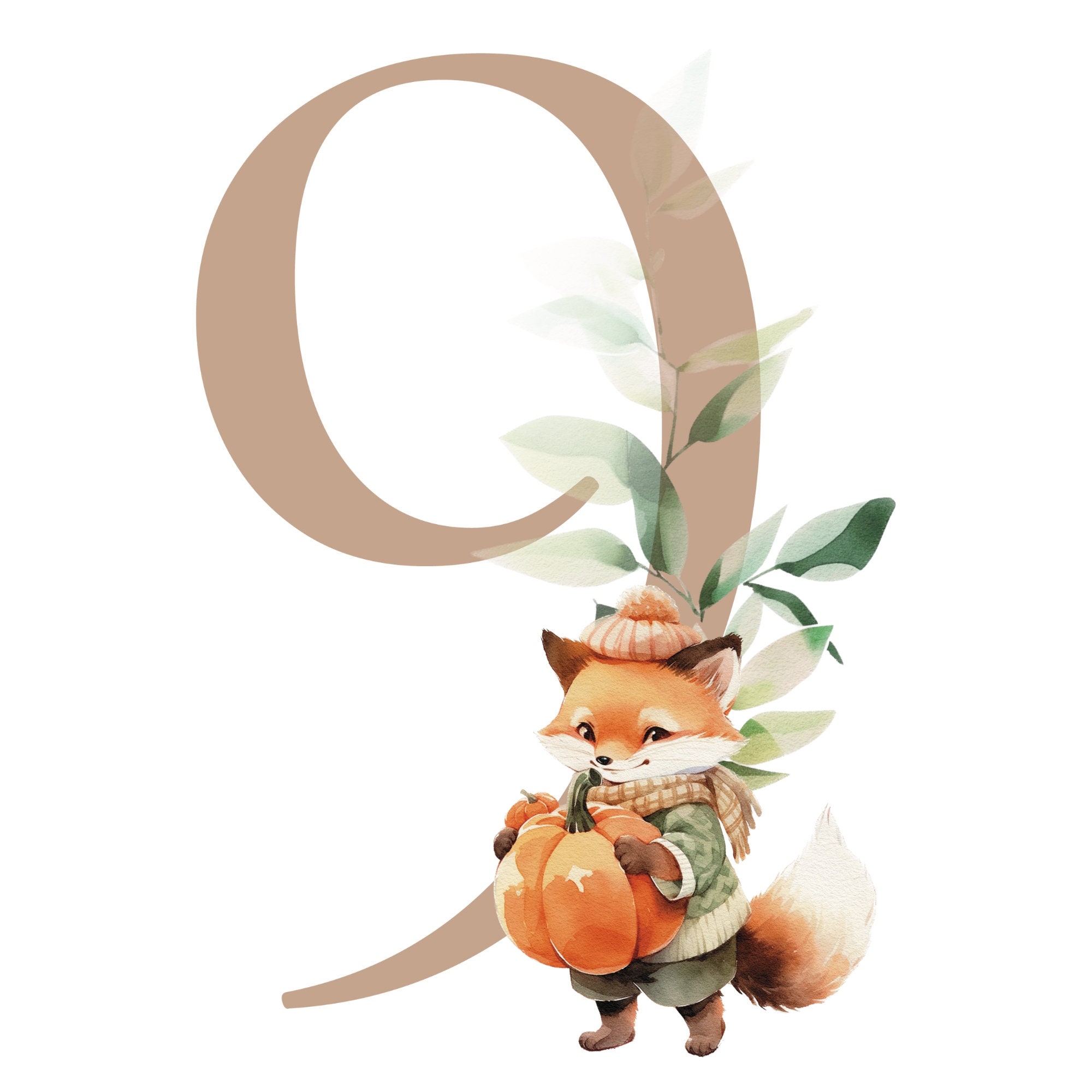 Instant PNG Download, Cute Animal and Pumpkin Numbers, Numbers 0-9 ...