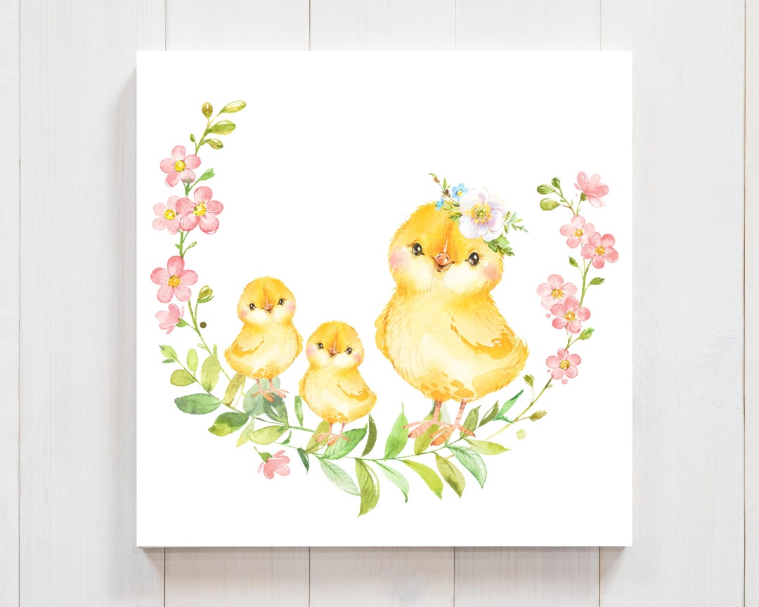 Instant PNG Download, Three Easter Chicks Sitting on A Garland, Easter ...