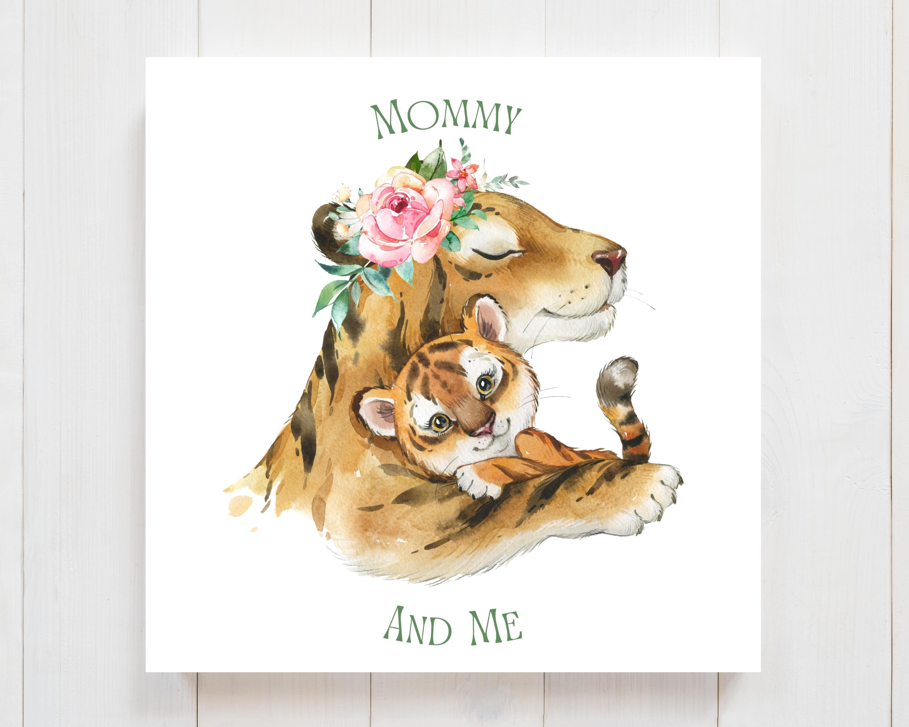 Instant PNG Download, Mommy and Me Tiger and Baby, Mother's Day, Mother ...