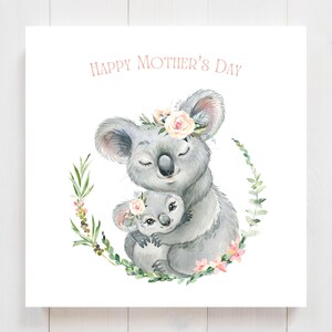 Instant PNG Download, Koala and Baby, Happy Mother's Day PNG, Mother's ...