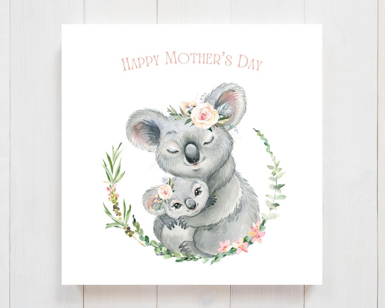 Instant PNG Download, Koala and Baby, Happy Mother's Day PNG, Mother's ...