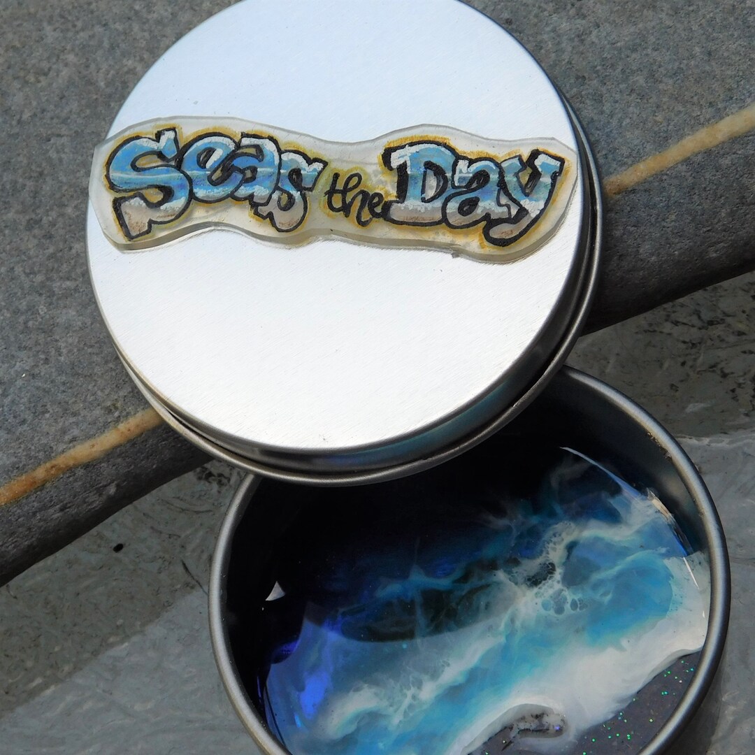 Seas the Day, Ocean Tin, Ring Box, Trinket Box, Personal Ocean ...