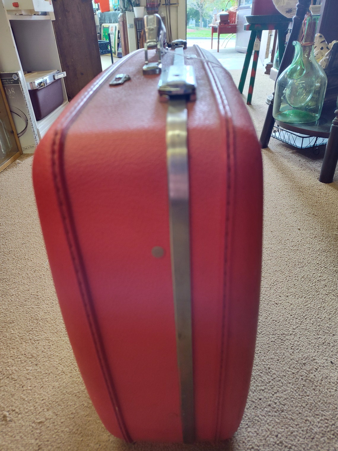 American Tourister Mara Red Luggage Hard Shell MCM - Etsy
