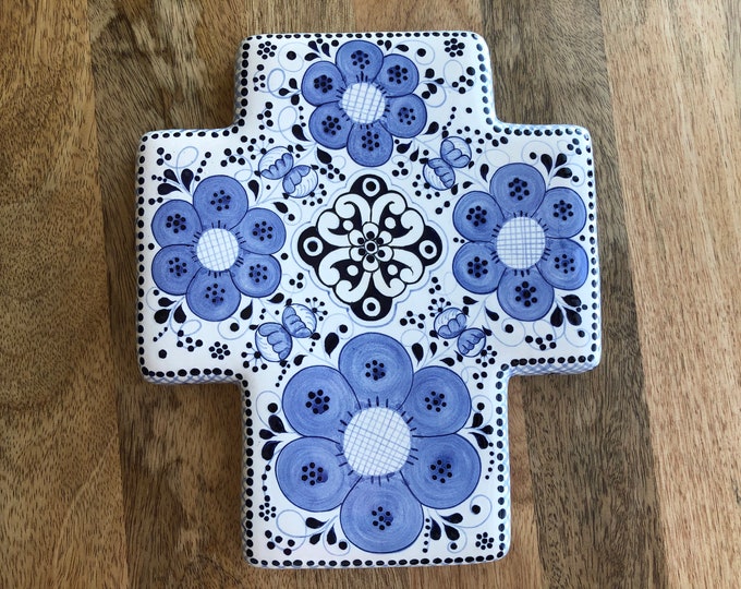 Mexican Folk Art Tin Cross Ornament Handmade 6 - Etsy