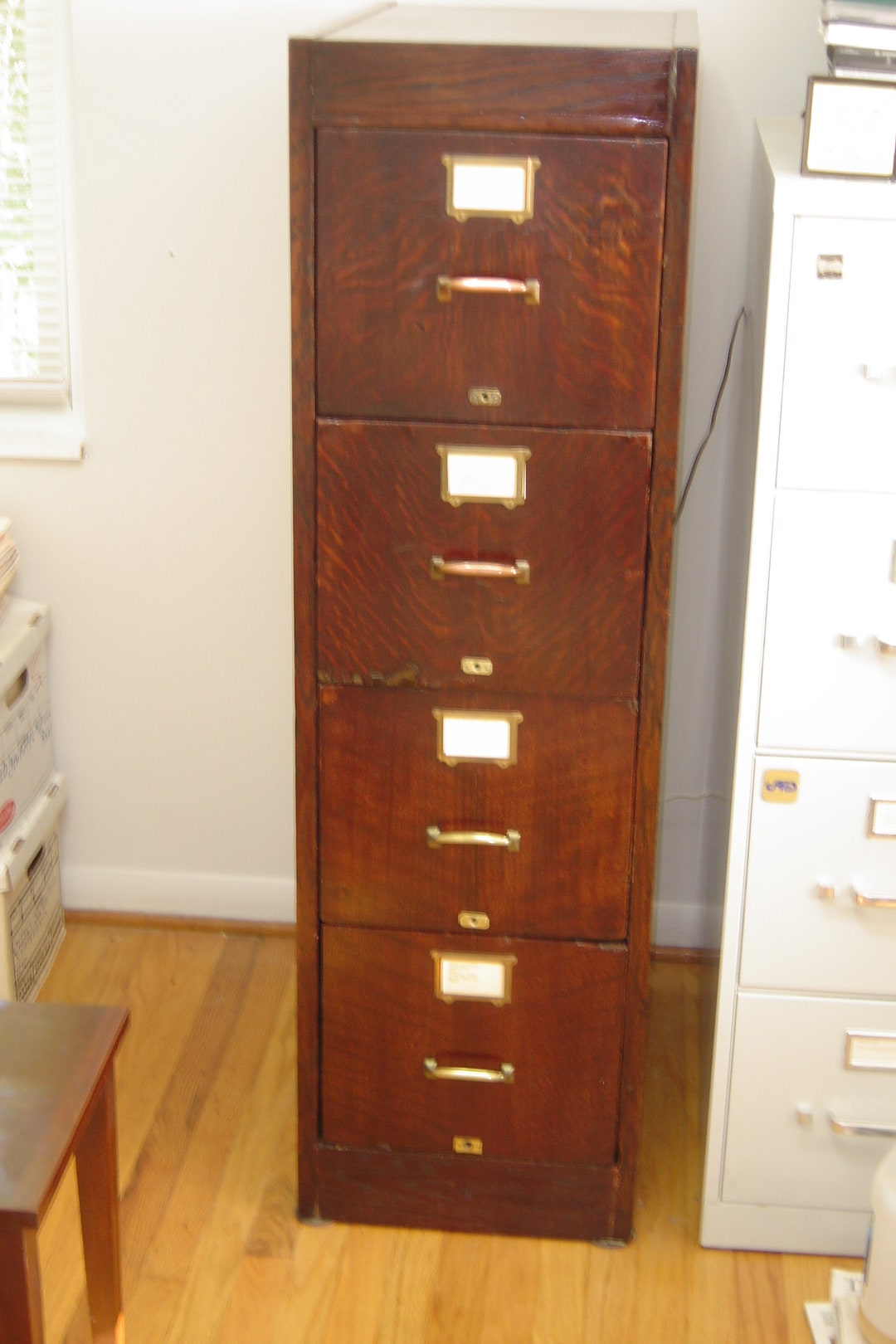 Antique Wood File Cabinet Etsy UK
