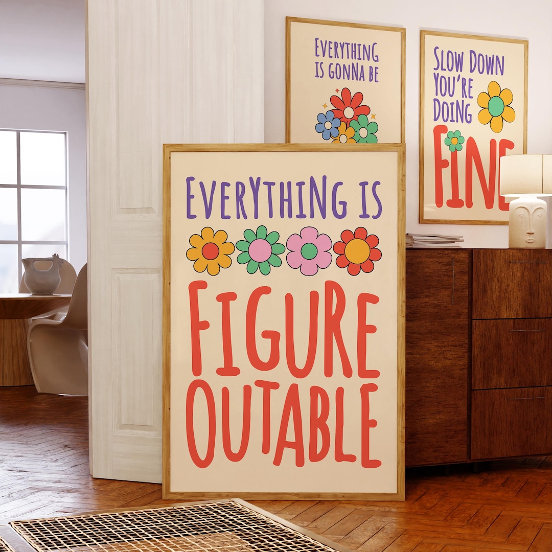 Everything is Figureoutable Motivational Wall Art for Office Decor ...