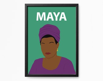 Maya Angelou Poster | Etsy