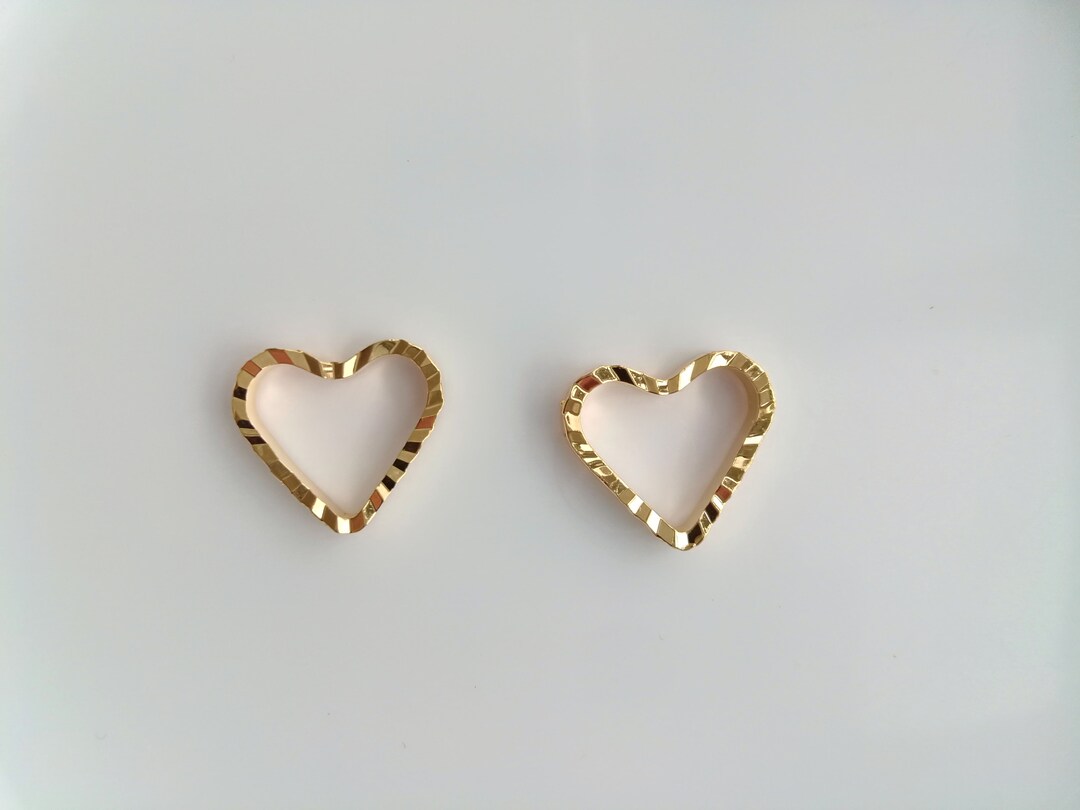 Wholesale Gold Plated Brass Heart Outline Charms, 14x12mm, Diy Jewelry ...