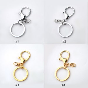 Metal Key Ring Hook Clasp Key Chain Keychain Hardware Parts Diy ...