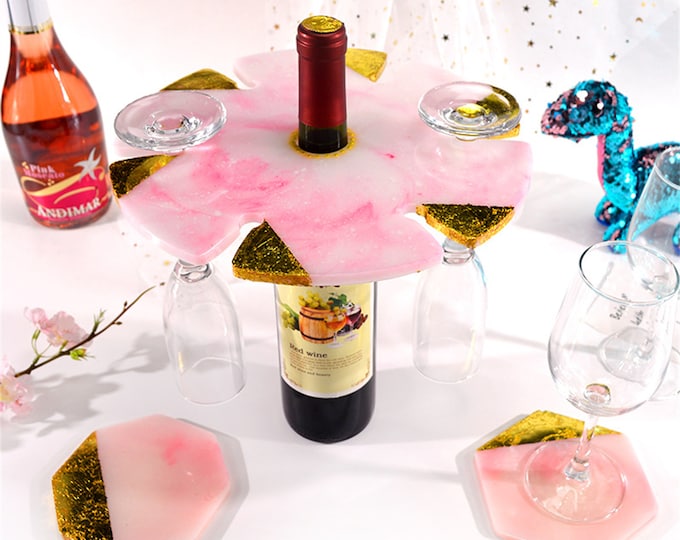 Round Silicone Wine Rack Mold-irregular Wine Glass Rack Resin Molds ...