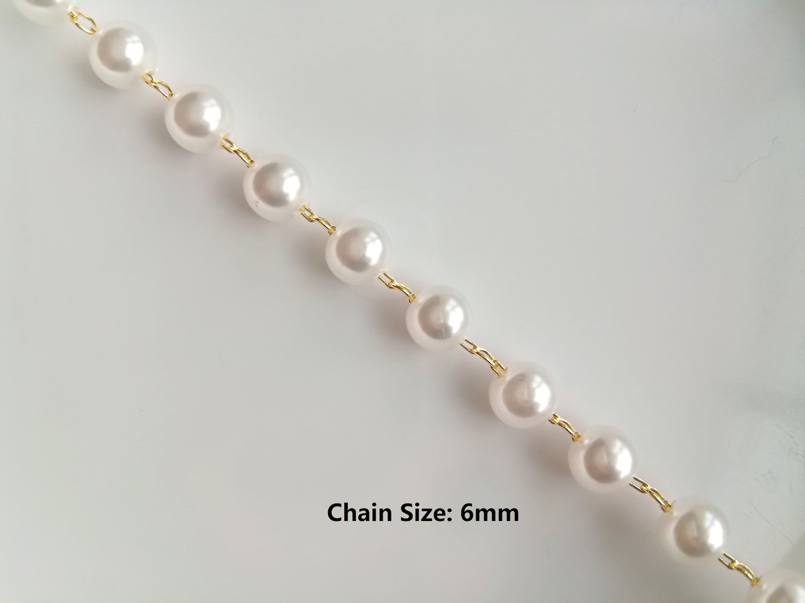 Wholesale Gold Plated Pearl Chains, 3/4/6mm Pearl Size, Pearl Necklace ...