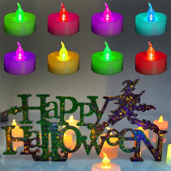 Colorful Tea Lights Flameless Led Candles Battery Candle Bulbs - Etsy