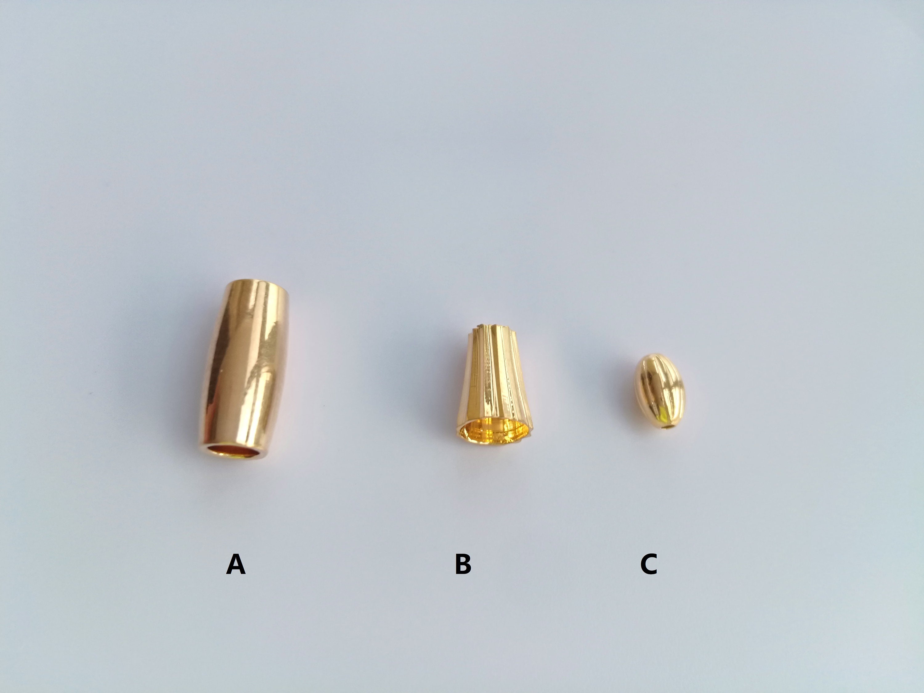 Wholesale Gold Plated Brass Tube Spacer Beads, Oval Spacer Beads ...