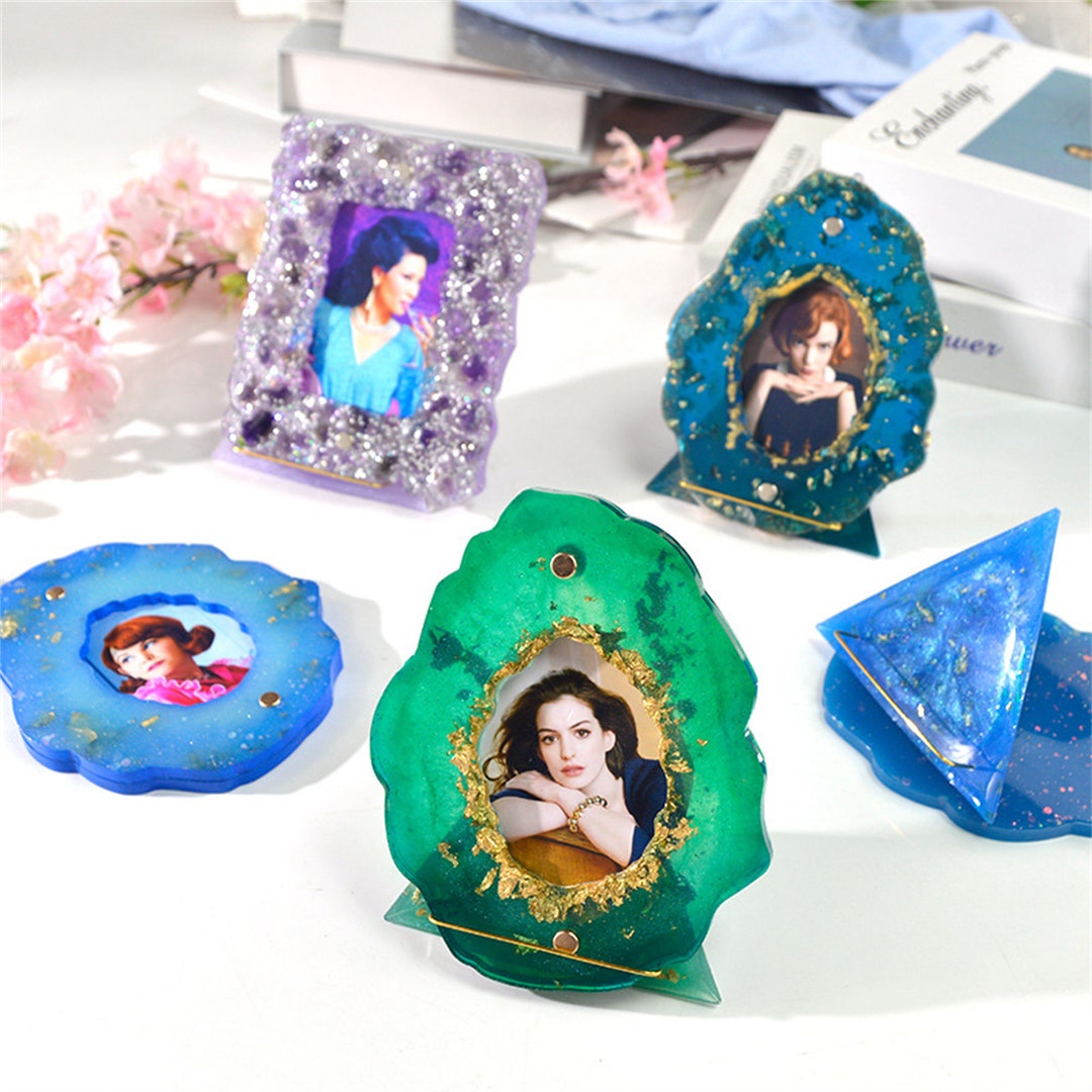Oval/square Resin Epoxy Photo Frame Silicone Mold DIY Resin Picture ...