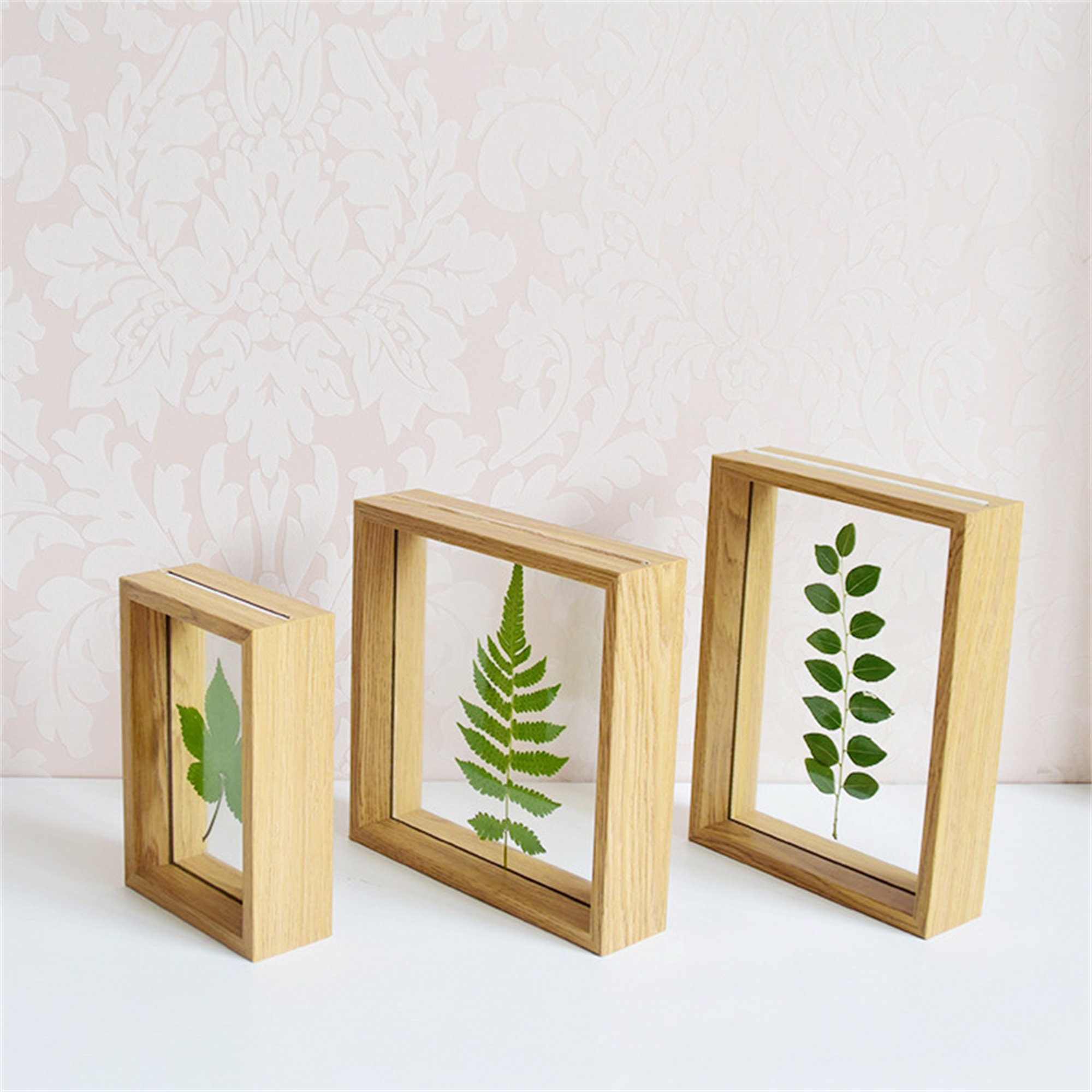 Square Solid Wood Photo Frame Transparent Log Picture Frame - Etsy