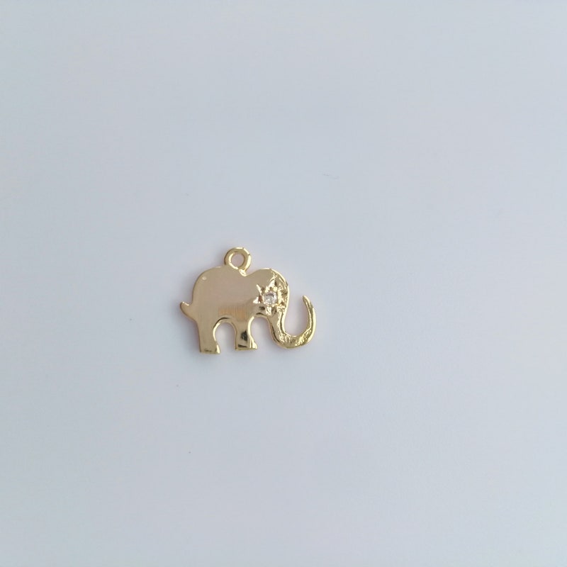 Small Elephant Charm - Etsy