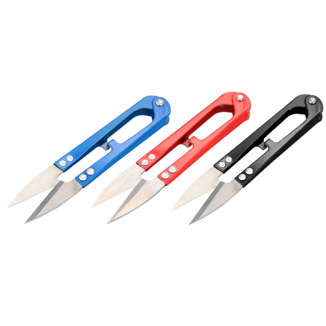 Color U-shaped Small Trimming Scissors Yarn Thread Trimmers Cross ...