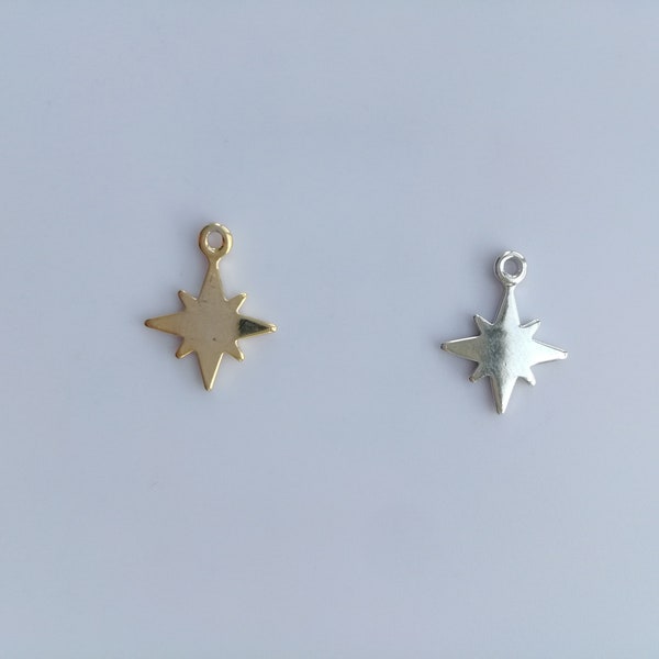 North Star Charm - Etsy
