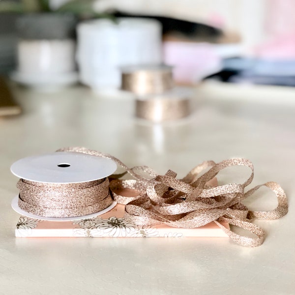 Rose Gold Ribbon - Etsy